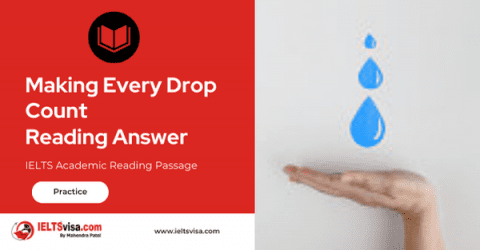 Making Every Drop Count IELTS Reading Answers