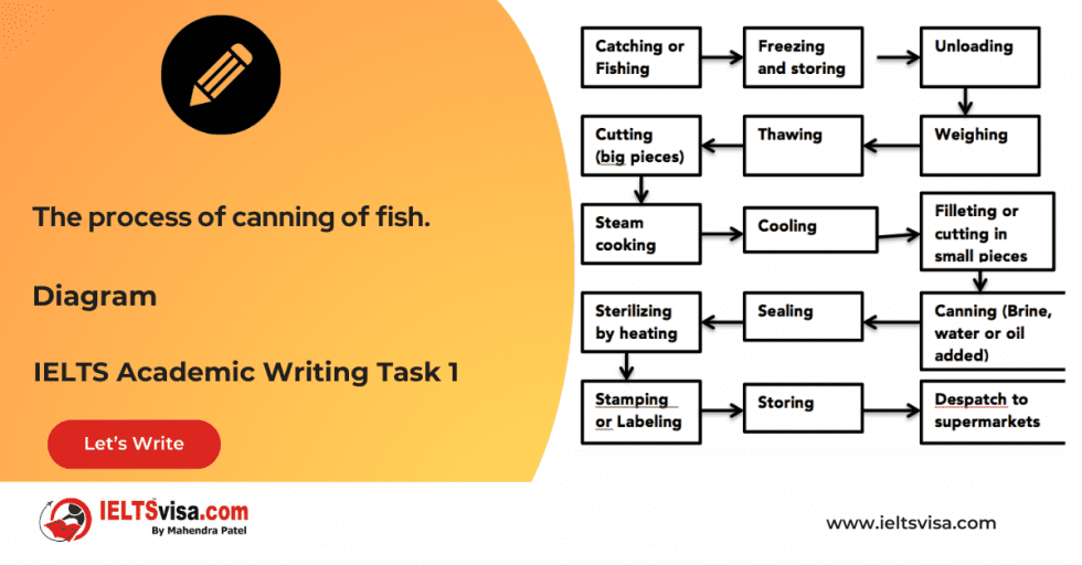 Task 1 - Diagram - The process of canning of fish. - IELTSvisa.com ...