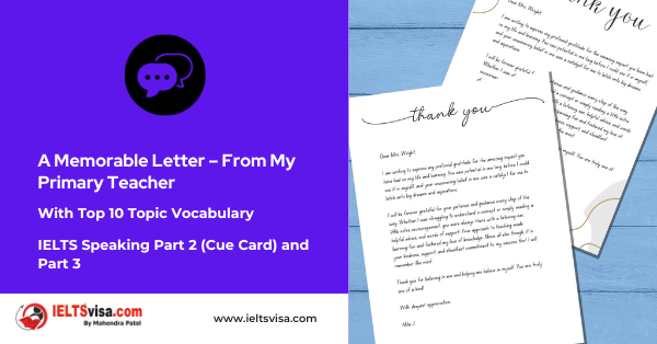 Describe A Memorable Letter – From My Primary Teacher - IELTSvisa.com ...